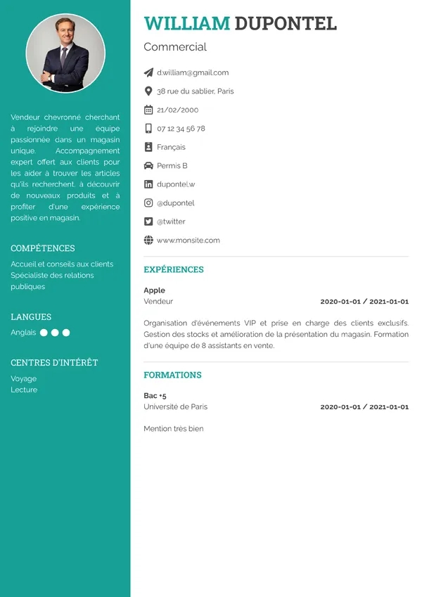 CV-MINUTE.com : générateur de CV en ligne